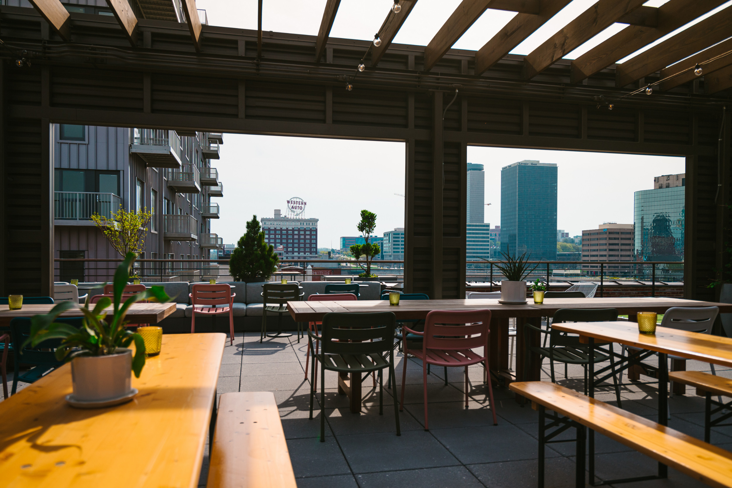 A Drink With a Rooftop View