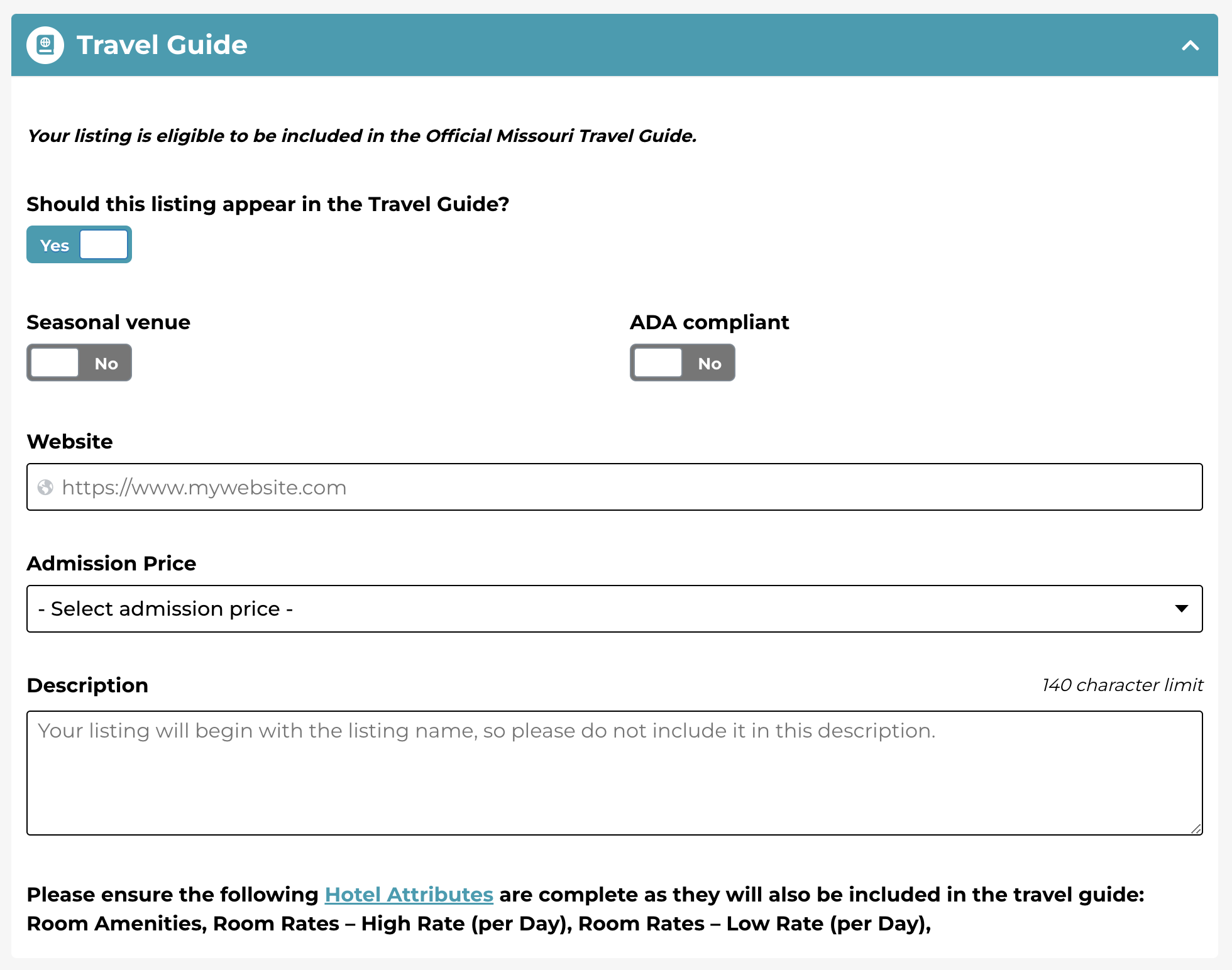 Creating a Business Listing - Industry Portal